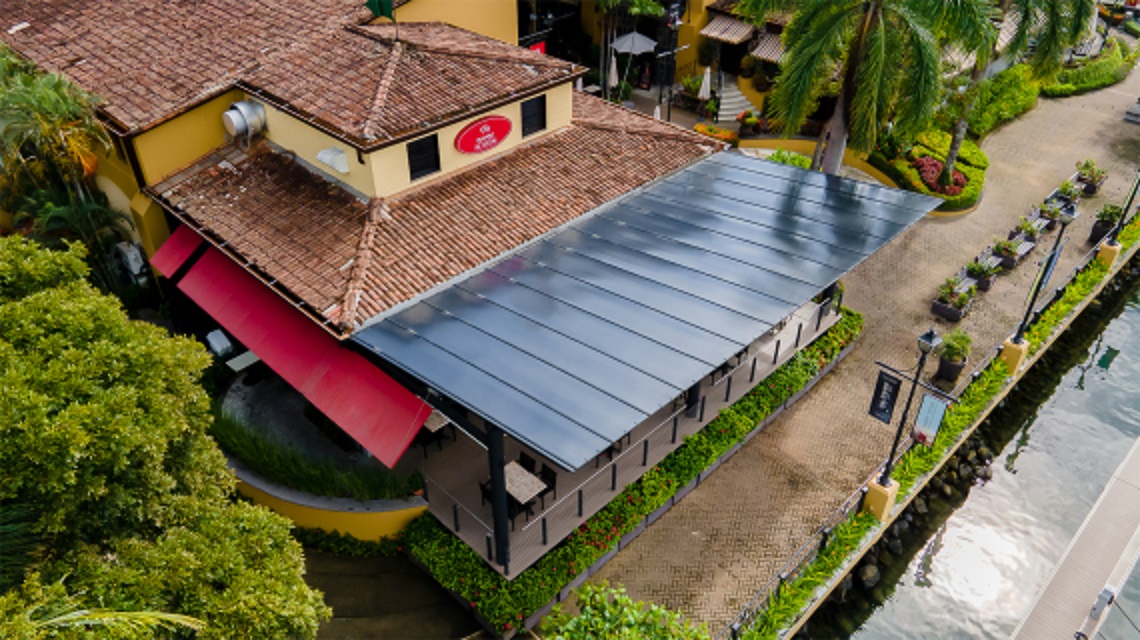 Canopy created using Marlon ST for Marina restaurant