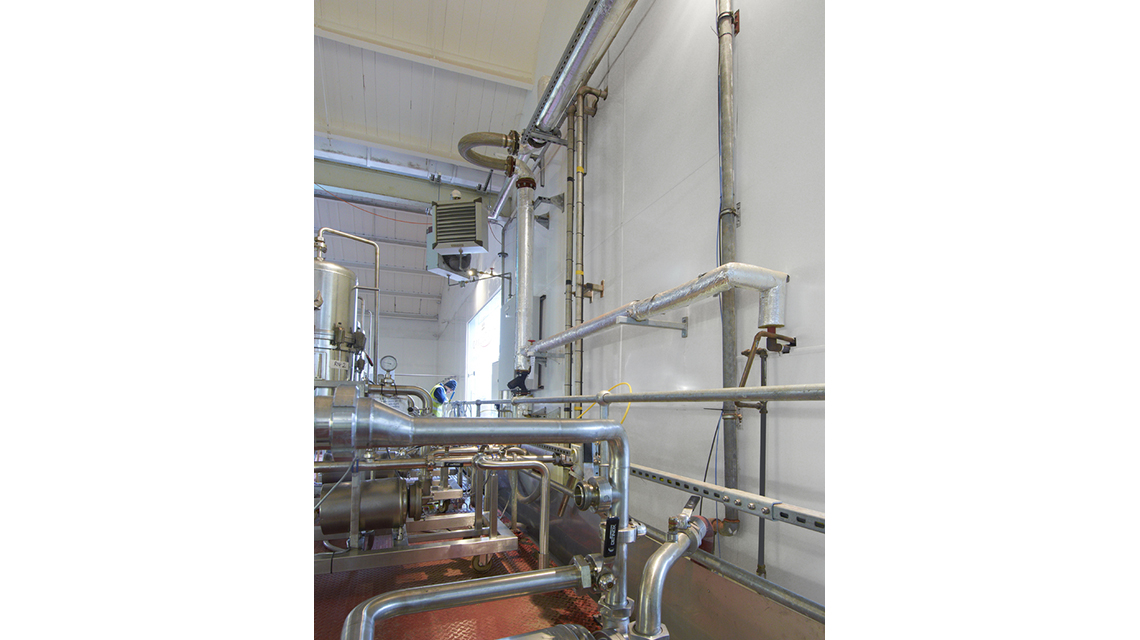 Solid PVC used for easy-clean internal wall cladding