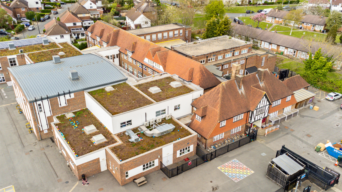 Cascade cast iron effect installed at Fryent Primary School, London