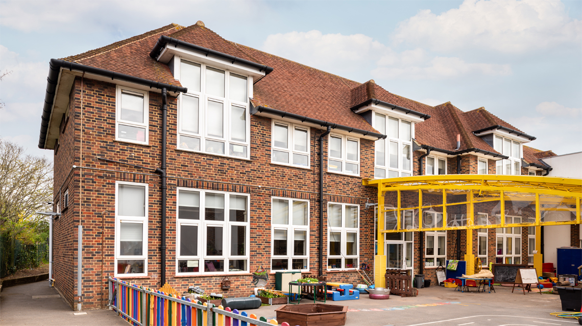 Cascade cast iron effect installed at Fryent Primary School, London
